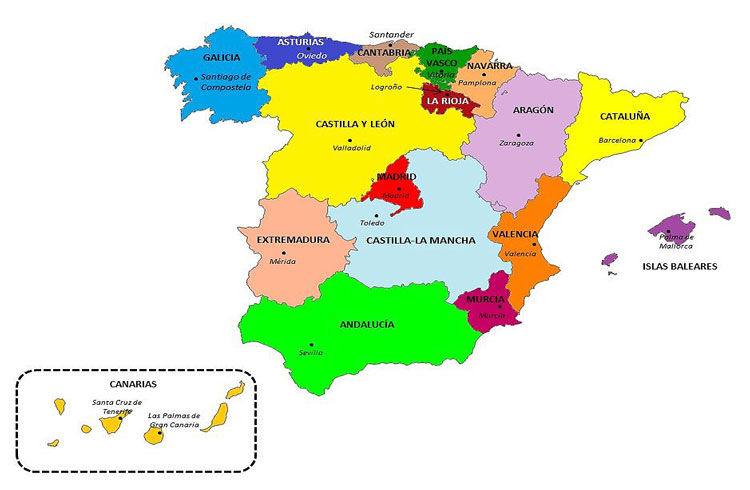 MAPA-CCAA-ESPAÑA - Avite